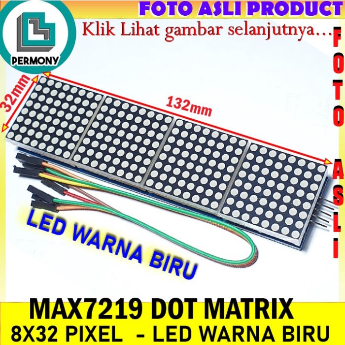 Jual MAX7219 Dot Matrix 8x32 led module 32x8 running text led display | Shopee Indonesia