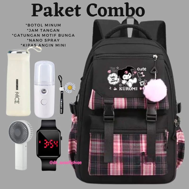 Jual TAS RANSEL ANAK SEKOLAH KARAKTER KUROMI SD SMP SMA MURAH BANYAK BONUS | Shopee Indonesia