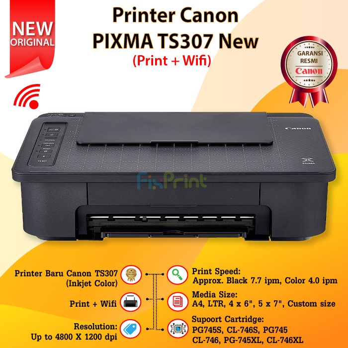 Jual Printer Canon Ts307 Ts-307 Wifi, Photo Printer Borderless (Tanpa ...