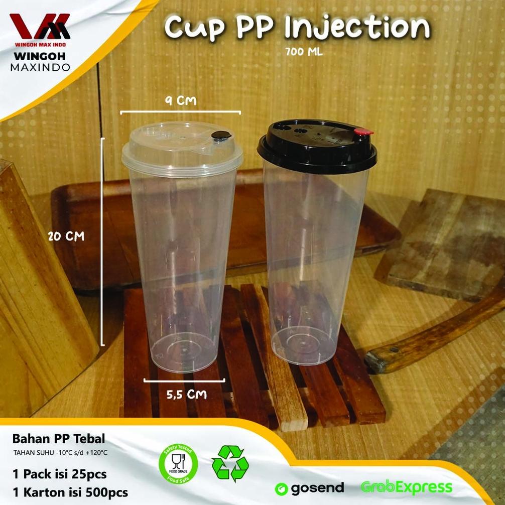 Jual Media [500 pcs] Cup Injection 700ml - Gelas Plastik Boba / Minuman ...