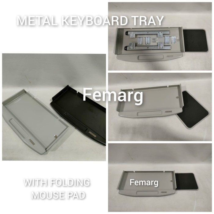 Jual ~^~^~^] FEMARG METAL KEYBOARD TRAY + FOLDING MOUSE PAD FEMARG LACI ...