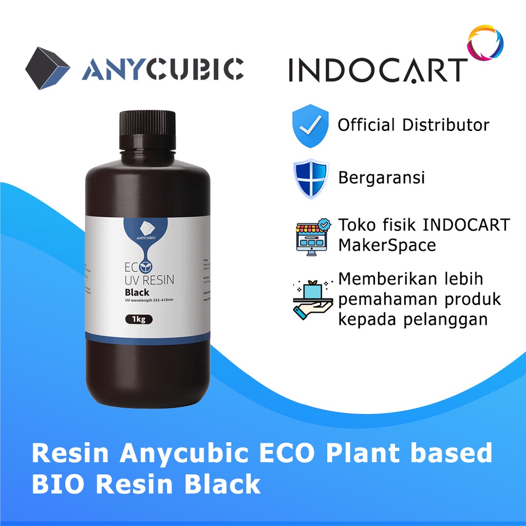 Jual INDOCART Tinta Resin 3D Printer Anycubic ECO Plant based BIO Resin ...