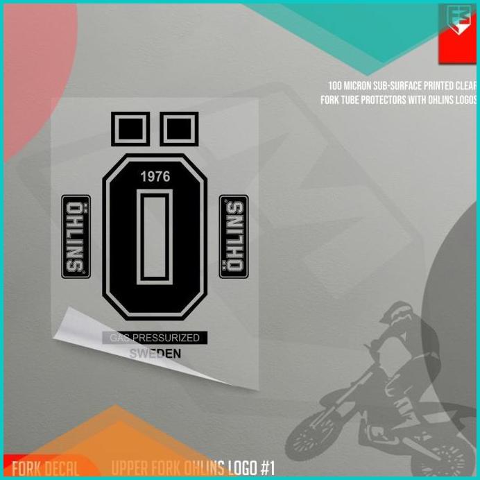Jual Upper Fork Decal Sticker USD OHLINS01 Clear crf klx wr155 ktm ...