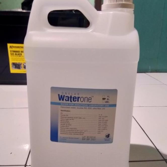 Jual ris Onemed Water One 5 Liter Waterone Aquades Aquabidest Aquademin ...
