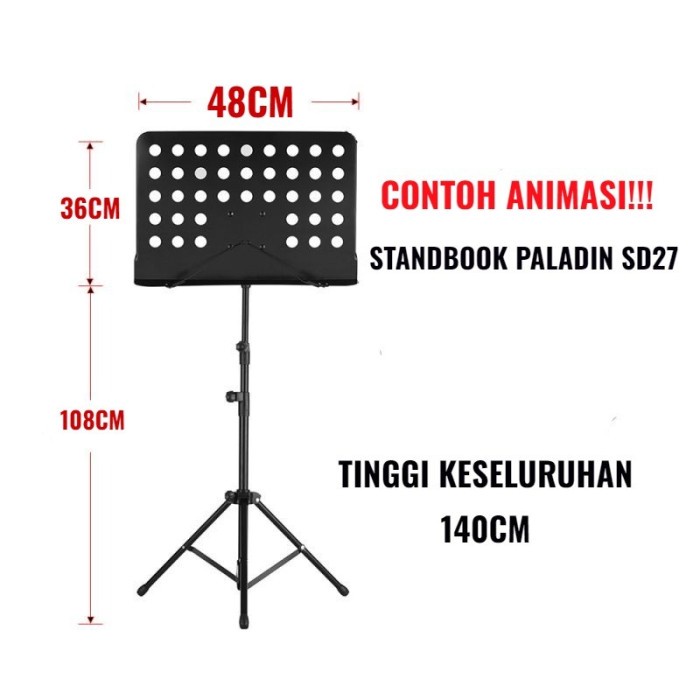 Jual Promo New!! Stand Book Musik / Stand Partitur Paladin Sd 27 Full ...