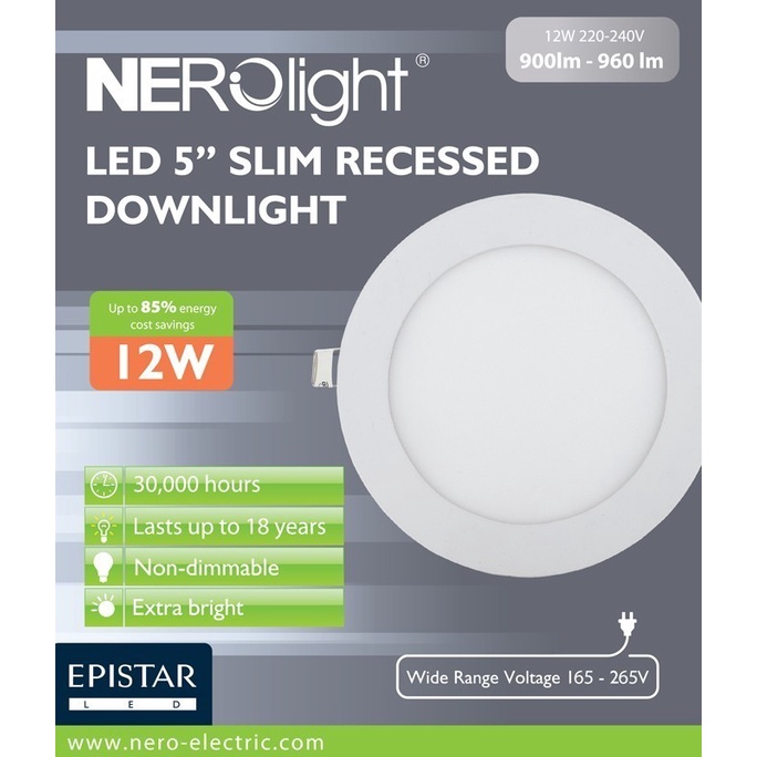 Jual Jual!! led panel nero 12watt 12w 5inch 5" lampu downlight ...