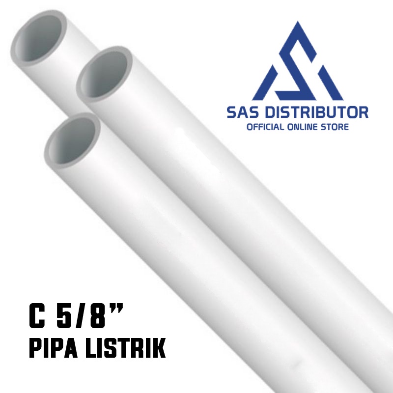 Jual Pipa Listrik C 5/8" inch PVC 1 meter / Pipa Listrik Putih / Pipa ...