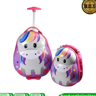 Jual Heys Set Koper Anak 18 Dan 13 inci 2 Pcs Unicorn Koper Dan Ransel ...