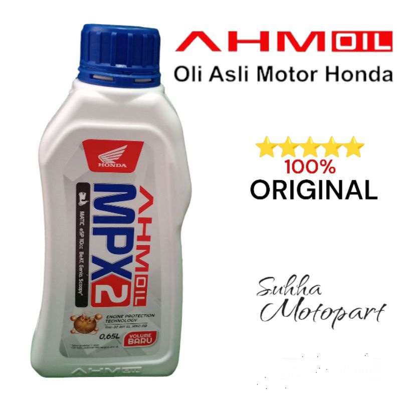 Jual AHM OIL MPX2 10W-30 MATIC 650ML SCOOPY LED GENIO BEAT 2020 LED 100 ...