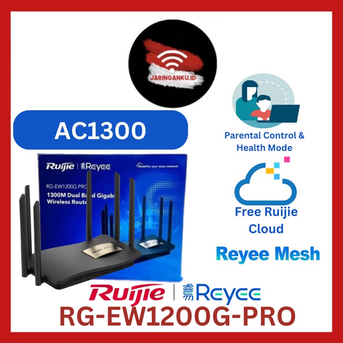Jual Ruijie REYEE RG-EW1200G PRO 1300M Dual-band Gigabit Wireless ...
