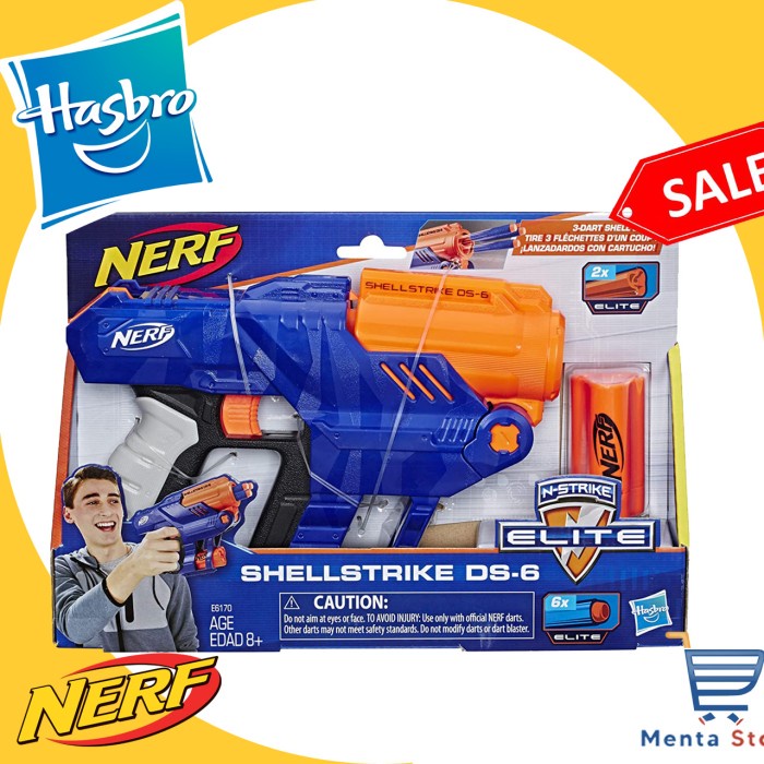 Jual NERF Shellstrike DS-6 DS6 Shotgun Blaster Pistol Mainan Hasbro Ori | Shopee Indonesia