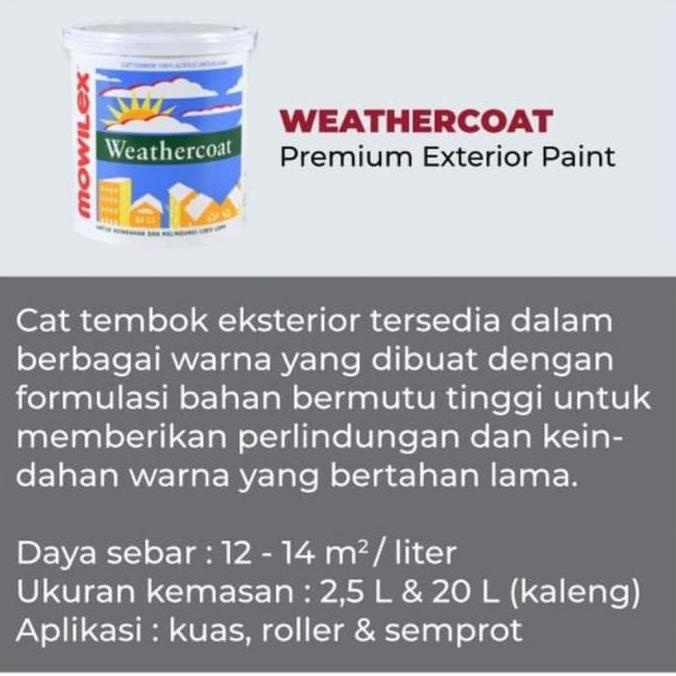 Jual Produk Viral Cat Tembok Exterior Mowilex Weathercoat 2 5l