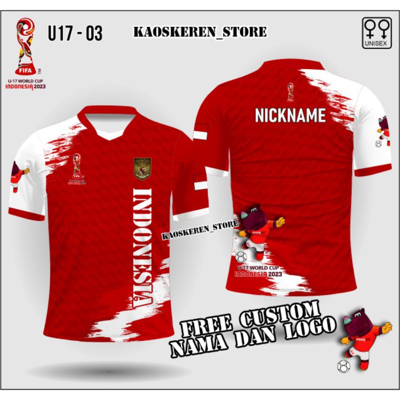 Jual [PREMIUM] BEST PRODUCT jersey piala dunia u 17 indonesia jersey ...
