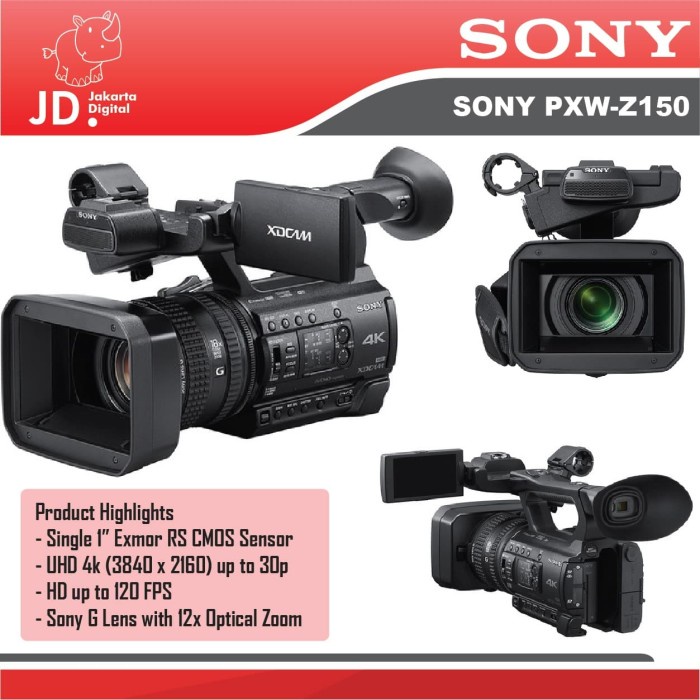 Jual SONY PXW-Z150 4K PROFESIONAL CAMCORDER | Shopee Indonesia