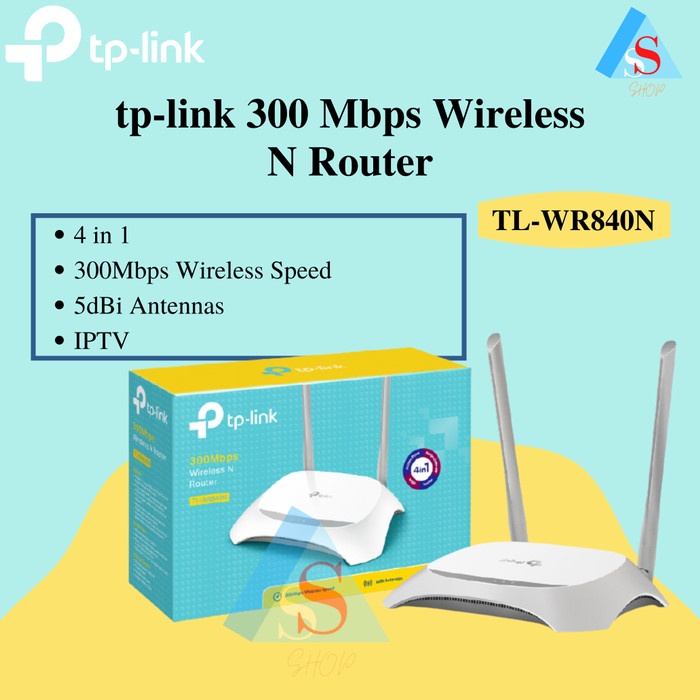 Jual TP-Link TL-WR840N 300 Mbps Wireless N Router | Shopee Indonesia