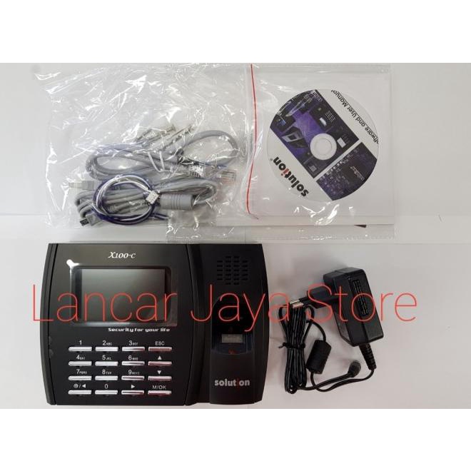 Jual Mesin Absen Sidik Jari / Finger Print Solution X100C Hitam ...
