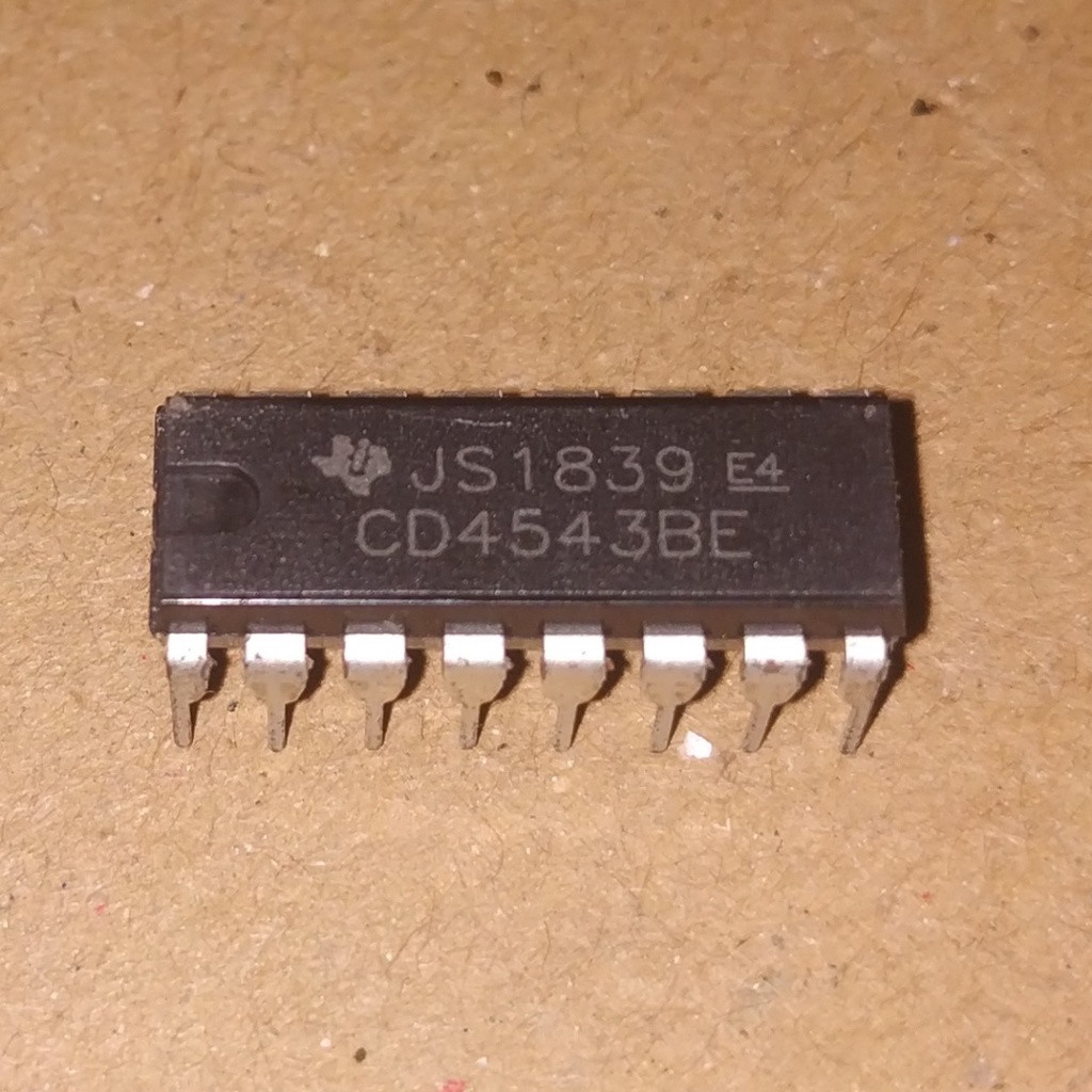 Jual IC 4543 CMOS CD4543 HCF4543 TC4543 MC14543 CD4543BE | Shopee Indonesia