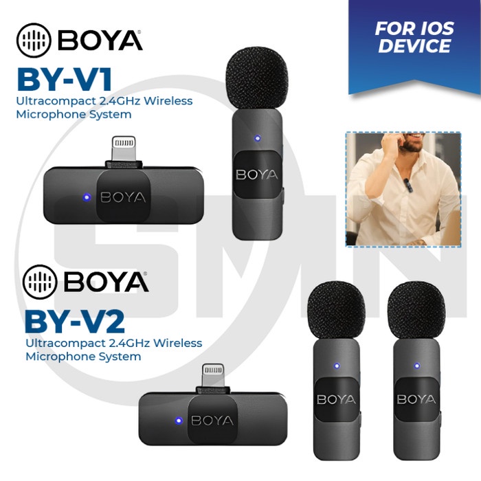 Jual BOYA BY-V1/V2 ULTRA-COMPACT 2.4GHZ WIRELESS MICROPHONE FOR IOS ...