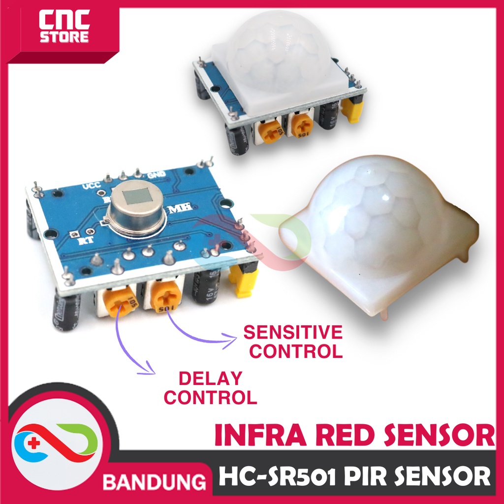 Jual HC-SR501 SR501 PIR MOTION SENSOR PYROELECTRIC INFRA RED SENSOR ...