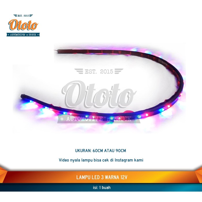 Jual Lampu Led 3 Warna 90Cm 12V Best | Shopee Indonesia
