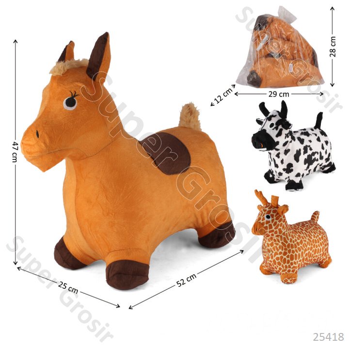 Jual Mainan Anak Jumping Animal Mainan Tunggang Binatang Karet Dinaiki ...