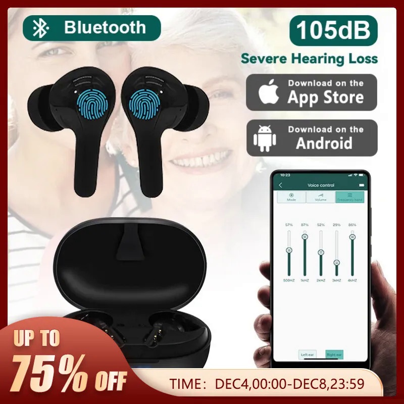 Jual Rechargeable Hearing Aids Bluetooth Hearing Aid APP Control ...