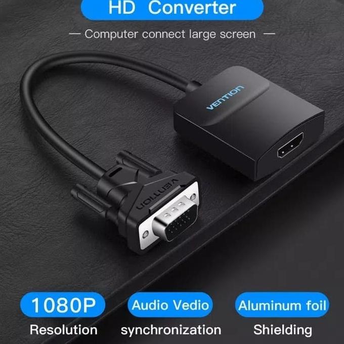 Jual Terbaru Kabel Sambungan Vention VGA to ke HDMI Adaptor with Micro ...