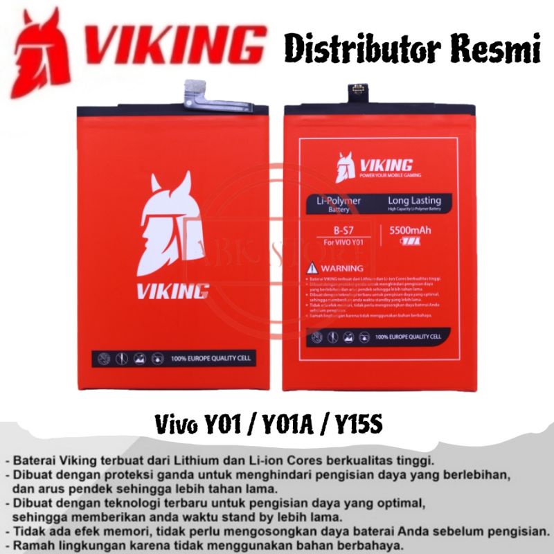 Jual Baterai VIKING Vivo Y01 - Y01A - Y15S B-S7 Battery Double Power ...