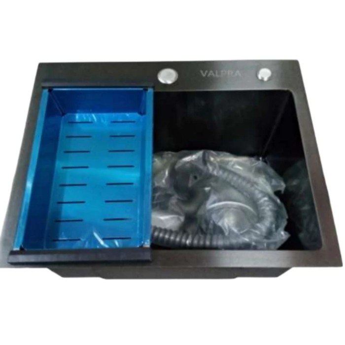 Jual Paket Lengkap Kitchen Sink Stainless Valpra 6045 Hitam / Valpra ...