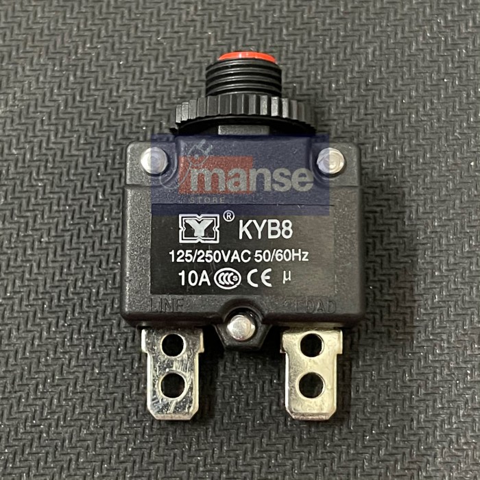 Jual Overload 10A Circuit Breaker Push Reset Switch MCB Protector AC ...