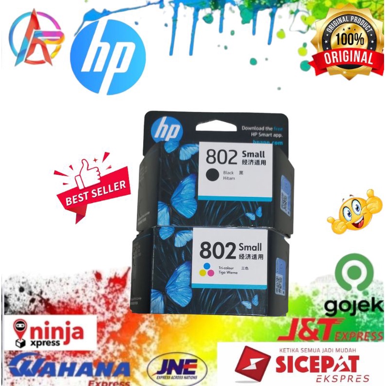 Jual Tinta Cartridge Hp 802 Original Black&Colour | Shopee Indonesia