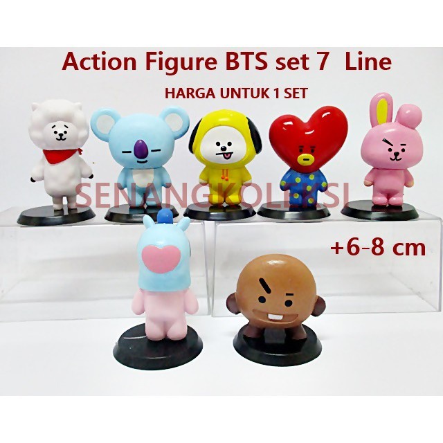 Jual Bts Action Figure Cartoon Set Isi 7 Version Kpop Bt21 | Shopee ...