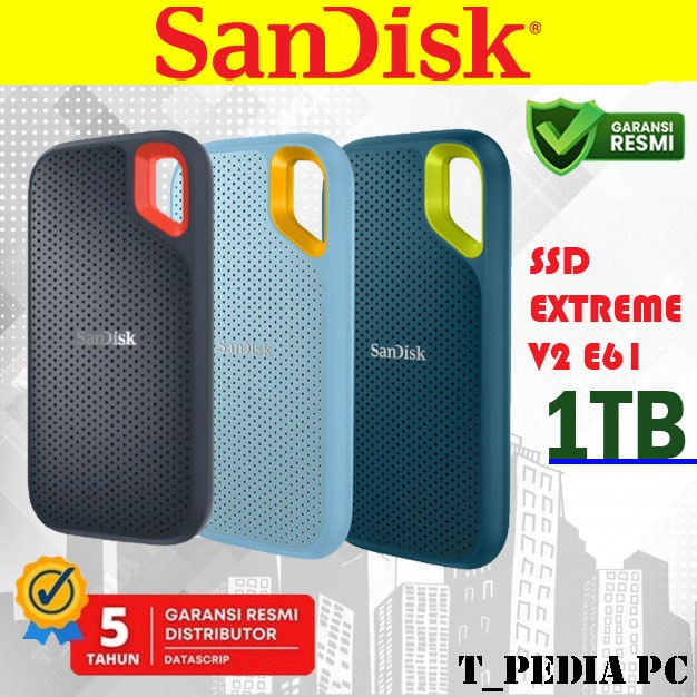 Jual Sandisk SSD Extreme External Portable V2 E61 1TB USB C 3.2 - 1 TB | Shopee Indonesia