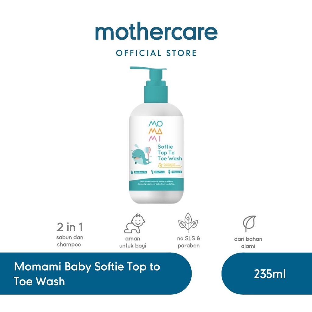 Jual Momami Baby Softie Top to Toe Wash - Sabun Mandi Bayi (235 mL ...