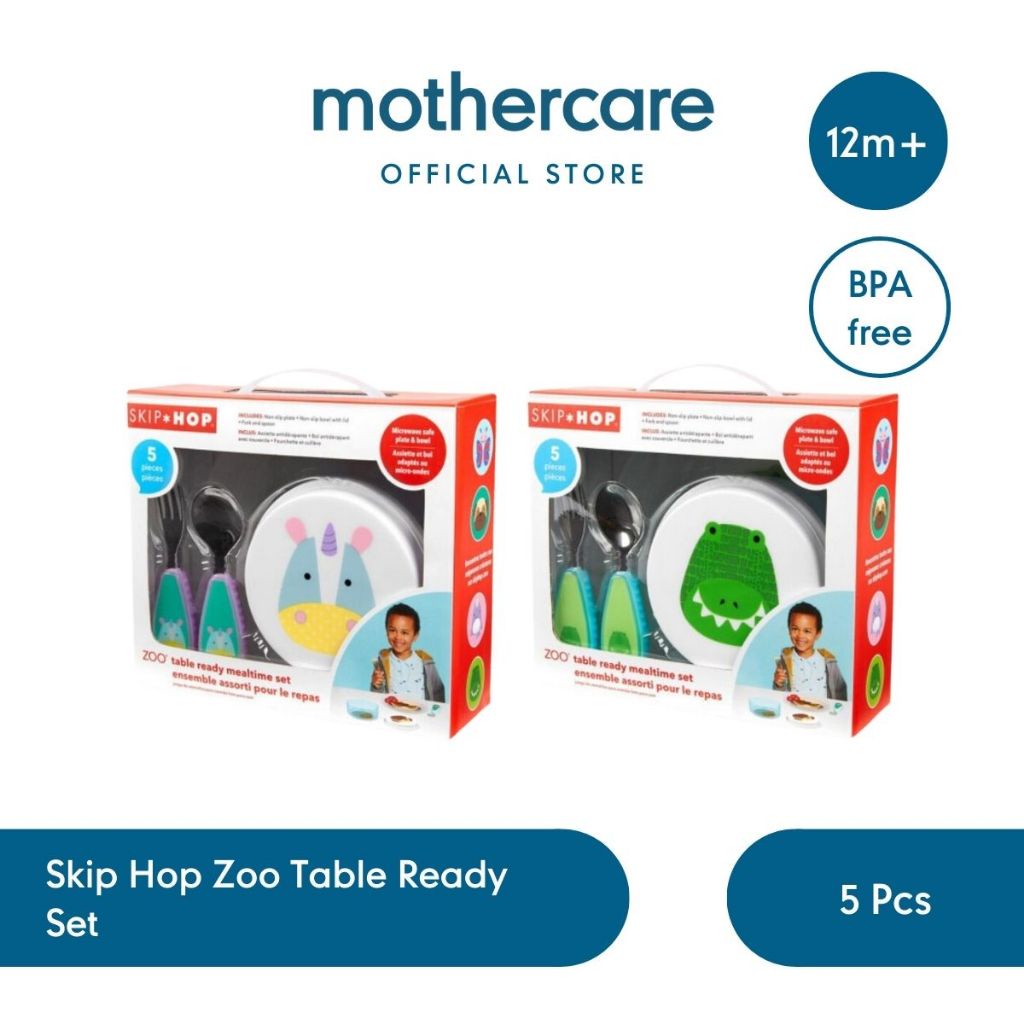 Jual Skip Hop Zoo Table Ready Set - Peralatan Makan Anak Karakter Binatang | Shopee Indonesia