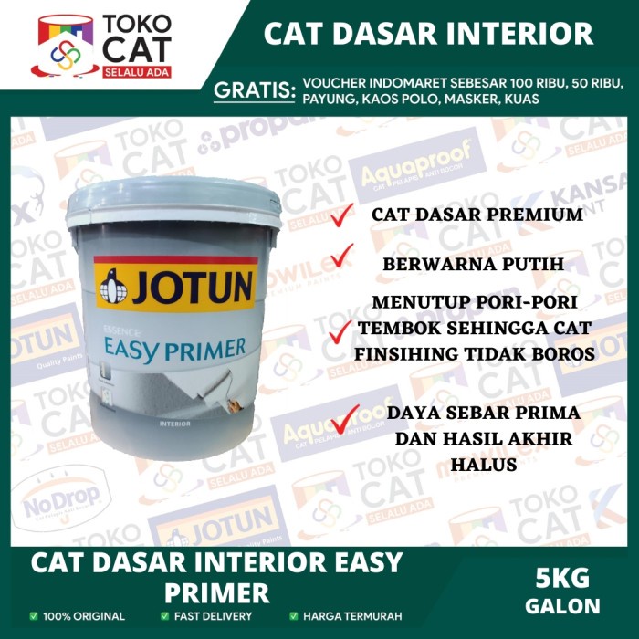 Jual Cat Dasar Tembok Exterior & Interior Jotun Easy Primer 3.5 Liter ...