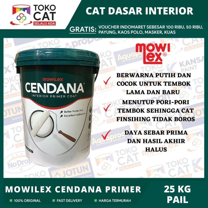 Jual Mowilex Cendana Interior Primer Coat Cat Dasar Interior 20 Kg Pail ...