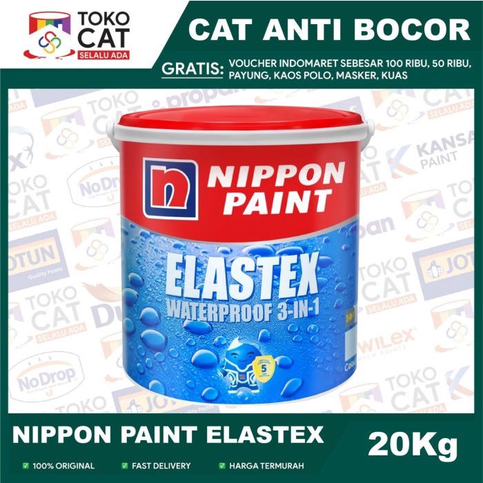 Jual NIPPON ELASTEX ANTI BOCOR UKURAN 20 KG /PAIL //CAT PELAPIS ANTI ...