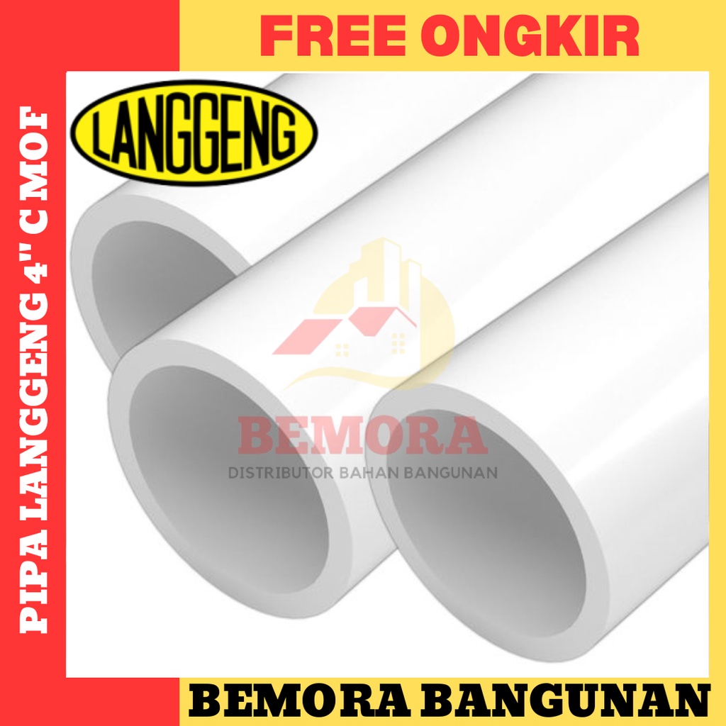 Jual Pipa Pvc Warna Putih Merek Langgeng 4 inch C Mof (Harga Grosir ...