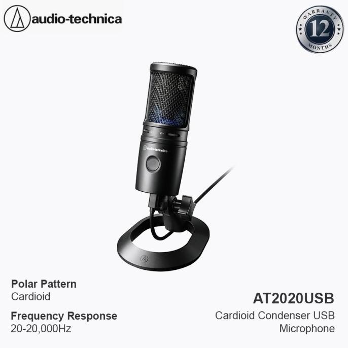 Jual Audio-Technica AT2020 USB Cardioid Condenser USB Microphone ...