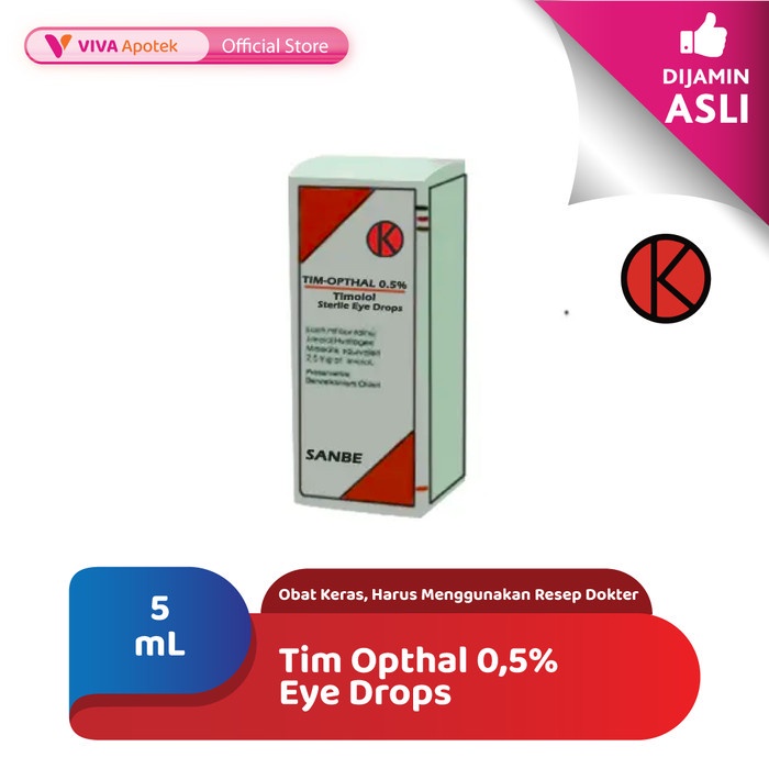 Jual Tim Opthal 0,5% Eye Drops / Timolol / Tekanan Intraokular Mata (5 ...