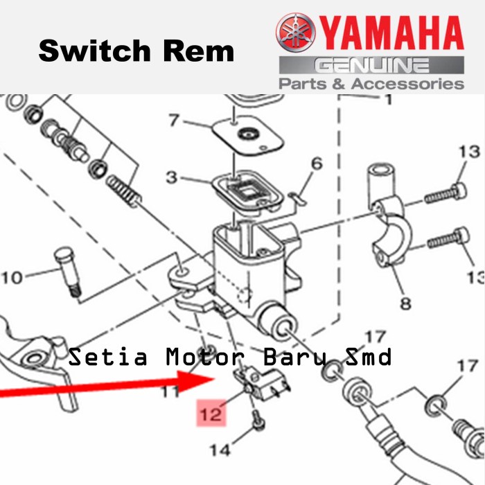 Jual Switch Assy Handle Rem Kanan Nmax All New Aerox Old Lexi Asli ...