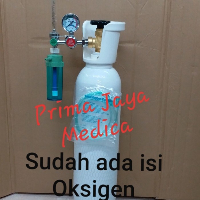 Jual Tabung Oksigen 1 M3 + Regulator 2 In 1,Ada Isi Oksigen Siap Pakai ...