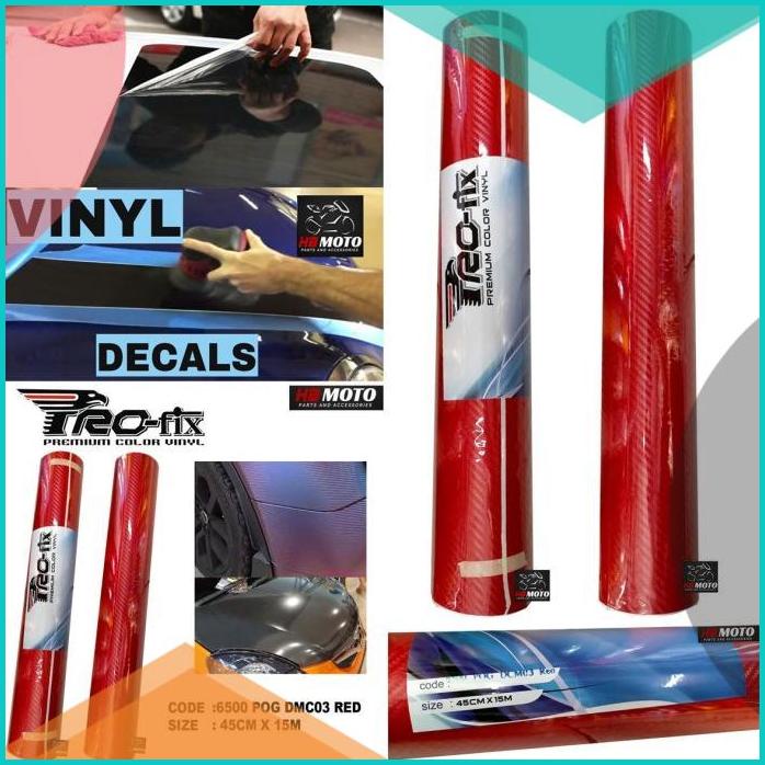 Jual Sticker Vinyl Profix Red ( Merah )( 6500 POG DCM 03 RED )(45 CM x ...