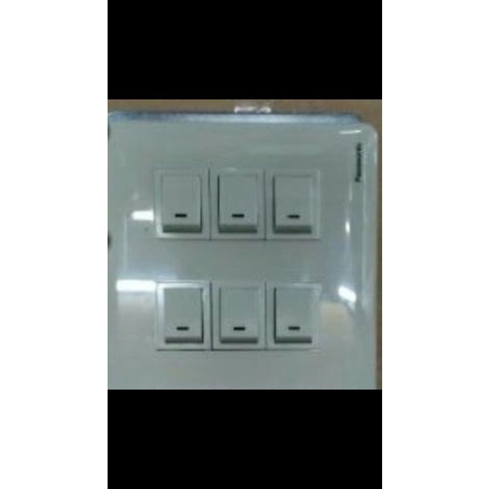 Jual [New] Saklar Grid Switch Panasonic 6 Gang Tipe Full Color ...
