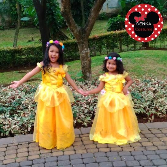 Jual [Original] Baju Kostum Disney Princess Belle Beauty Denka Costume ...