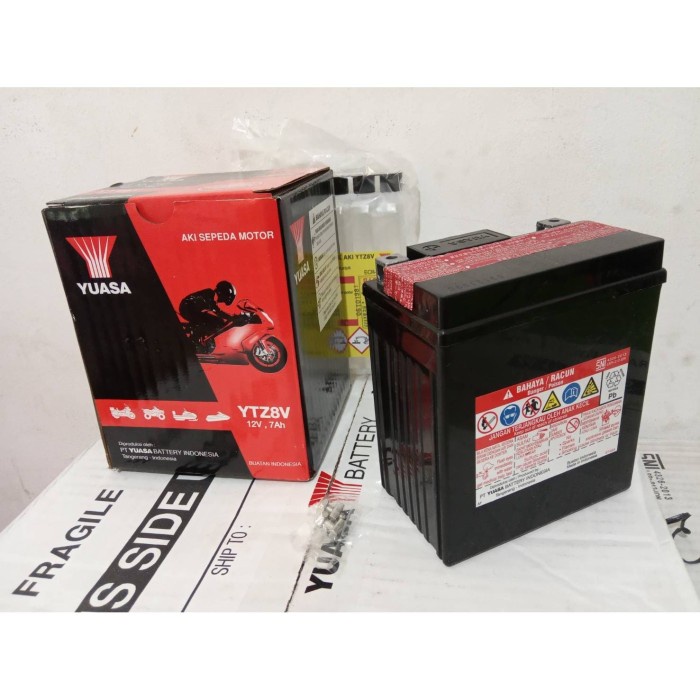 Jual Terbaru Aki Motor Kawasaki Klx 150-250,Vespa Lx 150 Yuasa Ytz8V Aki Kering 7Ah | Shopee ...