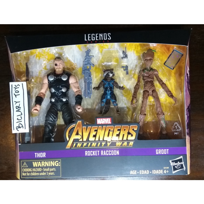 Jual Baru Marvel Legends Thor Rocket Raccoon Groot Infinity War Hasbro ...