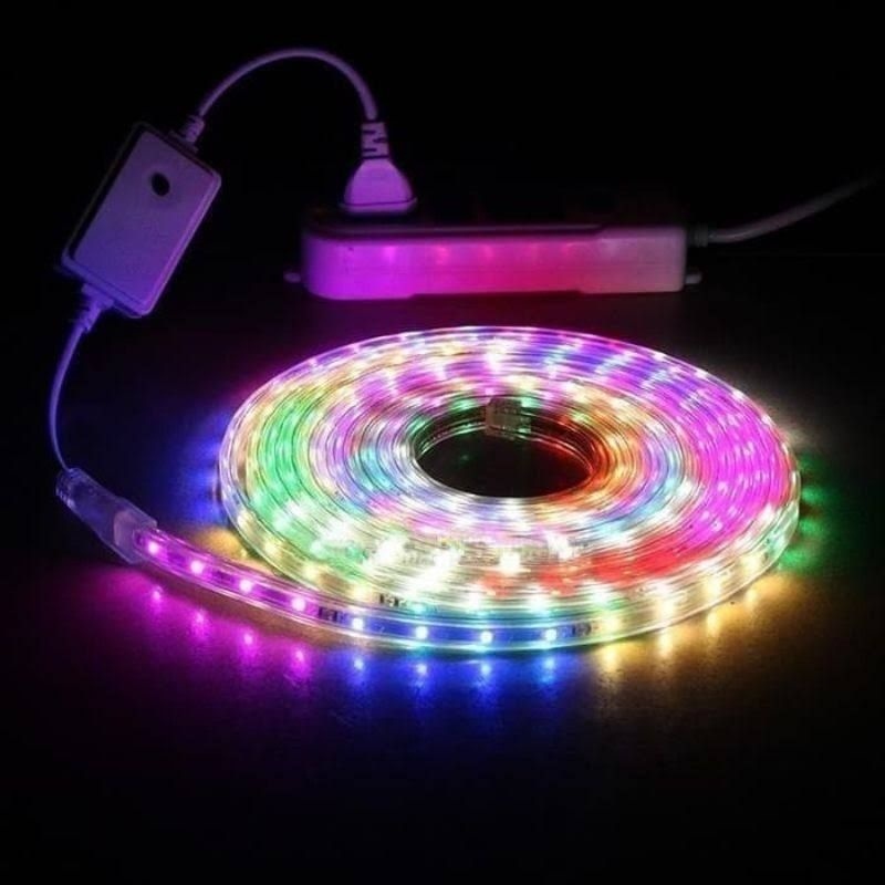 Jual Paket 5-10 M Lampu Led Strip Rgb 6 Warna Waterproof Ip66 Ac 220V ...
