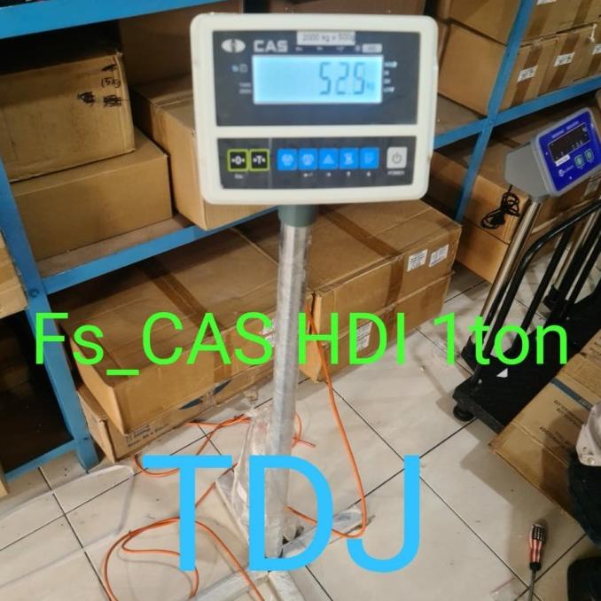 Jual Floor Scale Cas Hdi Uk 1,2M X1,2M / Timbangan Lantai 1T X 0.1Kg | Shopee Indonesia